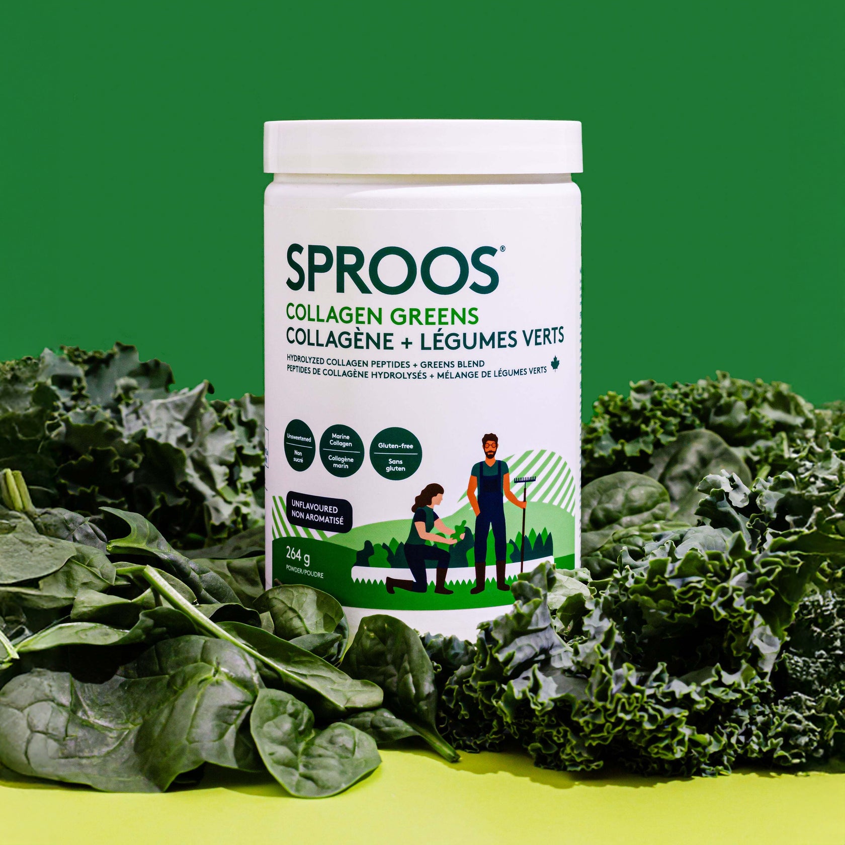 Collagen Greens (Powder) - Organic Greens & Marine Collagen | Sproos